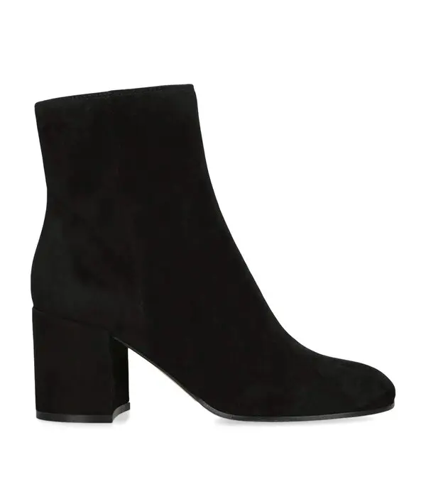 GIANVITO ROSSI Suede Ankle Boots With Block Heel