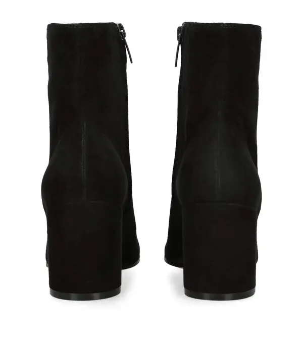 GIANVITO ROSSI Suede Ankle Boots With Block Heel