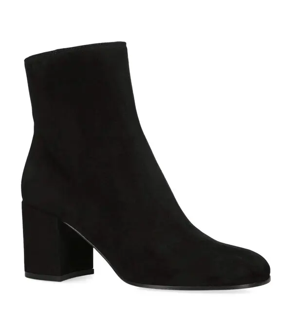 GIANVITO ROSSI Suede Ankle Boots With Block Heel