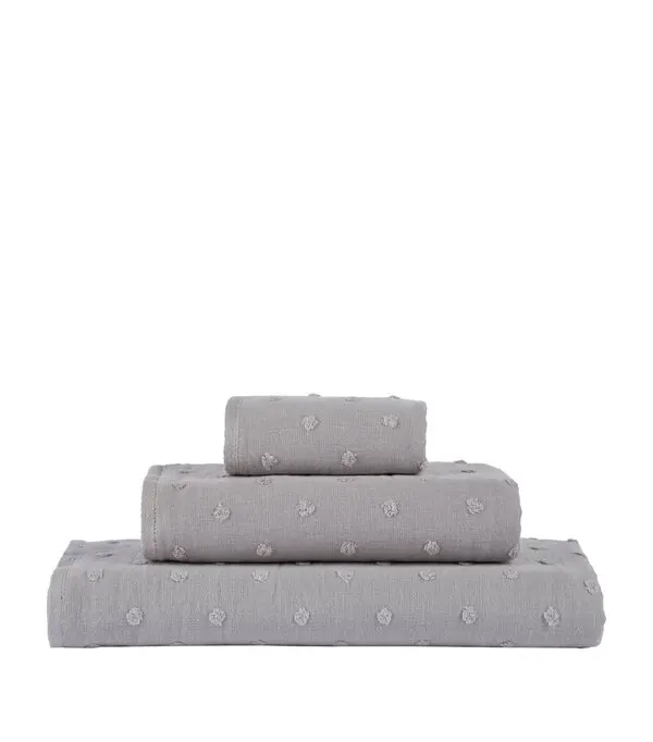 UCHINO Zero Twist Gauze Dots Bath Towel - Grey