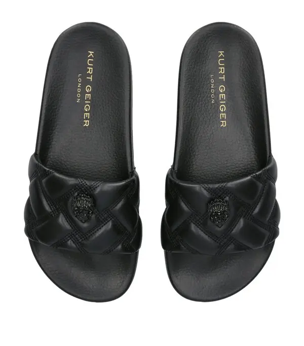 Kurt Geiger Quilted Meena Slides - Black