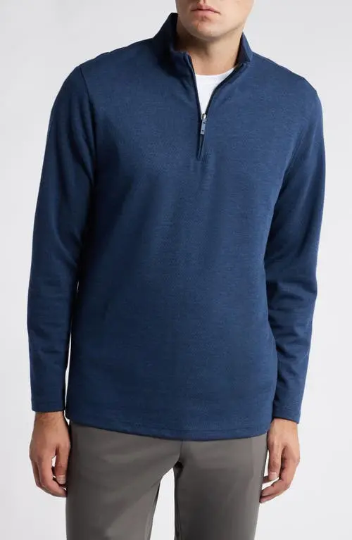 Mizzen+main Kpi Quarter Zip Pullover - Navy Heather
