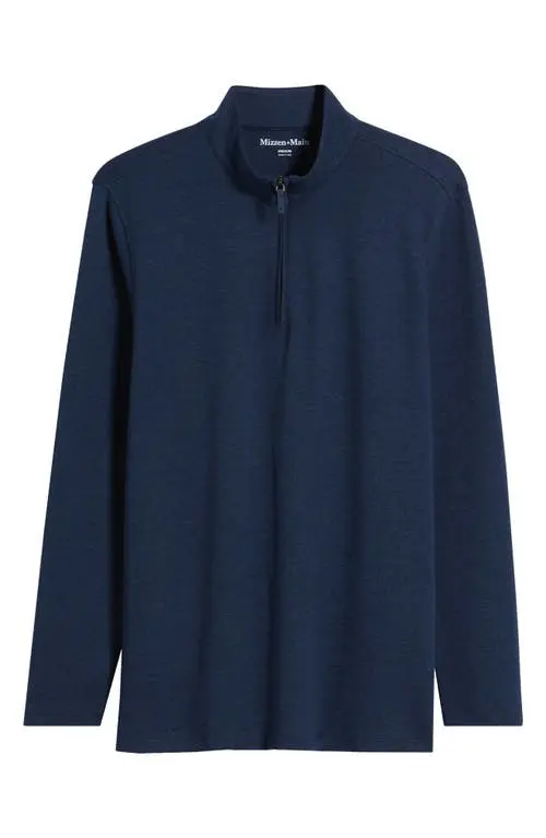 Mizzen+main Kpi Quarter Zip Pullover - Navy Heather