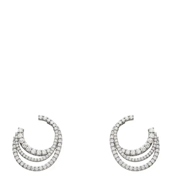 Cartier Etincelle De Diamond Hoop Earrings - White