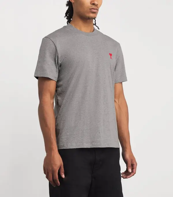 AMI Paris Cotton Logo T-shirt - Grey