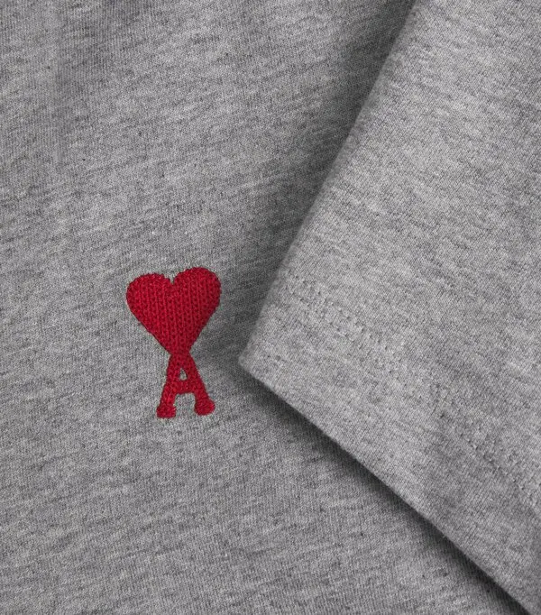 AMI Paris Cotton Logo T-shirt - Grey