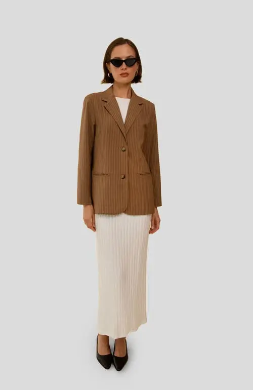 WHIMSY + ROW Parker Blazer - Tan Stripe