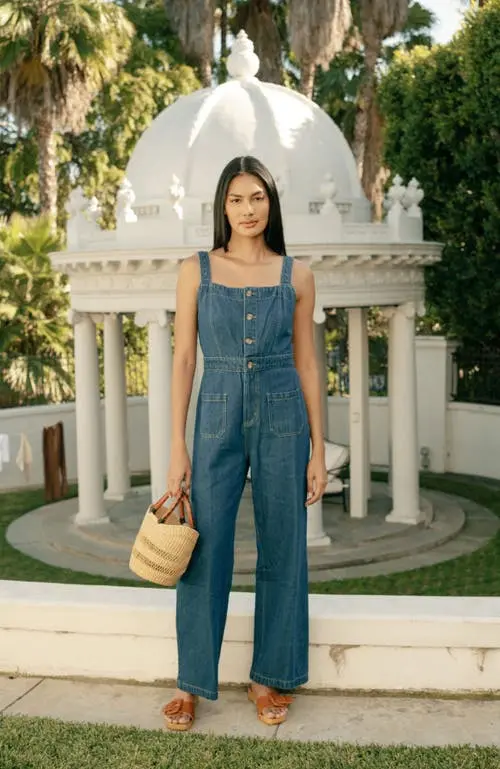 WHIMSY + ROW Grace Denim Jumpsuit - Dark Denim