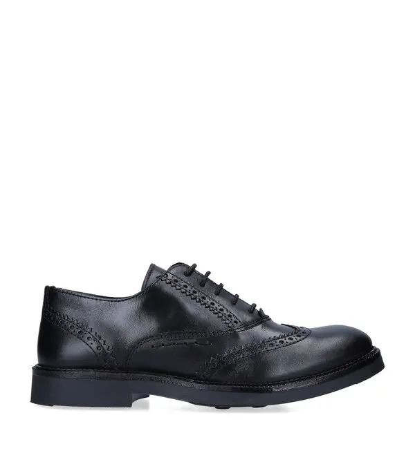 PAPOUELLI Leather Riley Brogues - Black