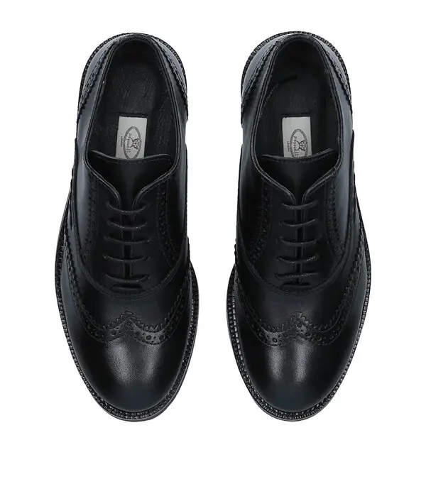 PAPOUELLI Leather Riley Brogues - Black