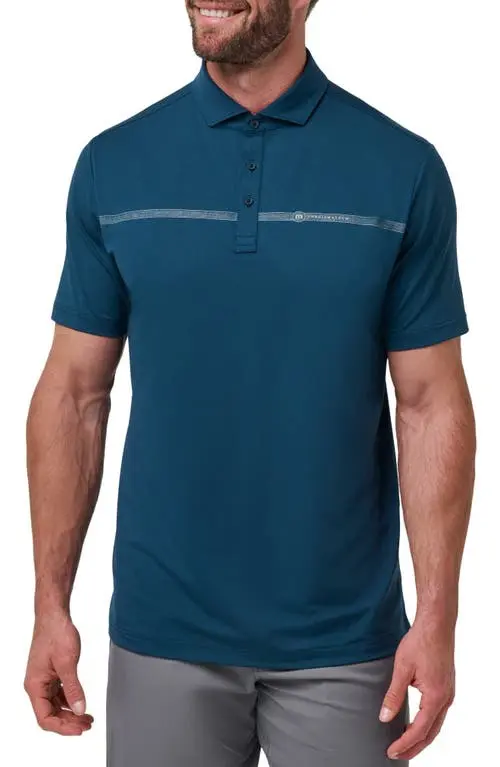 Travis Mathew Heater Pro Chest Stripe Polo - Titan
