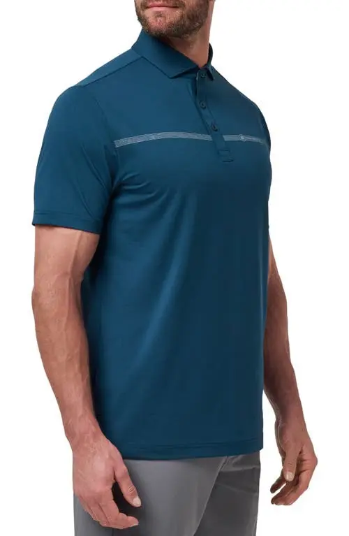 Travis Mathew Heater Pro Chest Stripe Polo - Titan