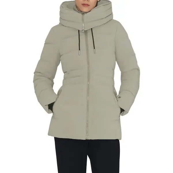 Soia & Kyo June Water Repellent 700 Fill Power Down Quilted Jacket With Bib Inset