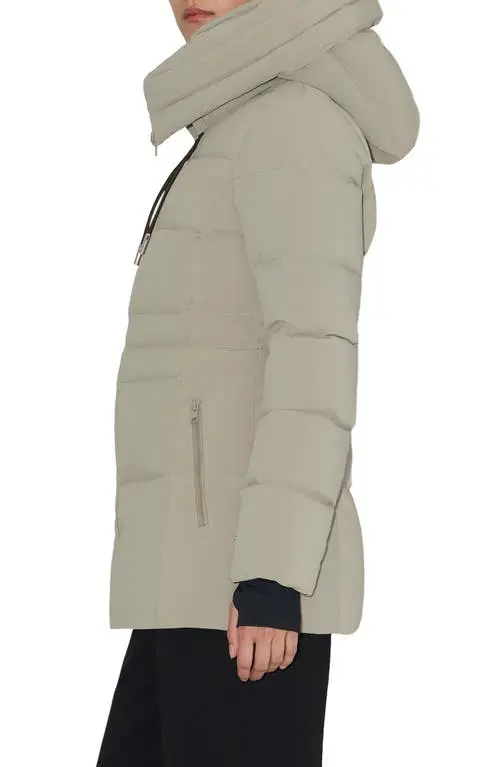 Soia & Kyo June Water Repellent 700 Fill Power Down Quilted Jacket With Bib Inset