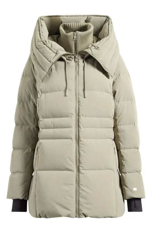 Soia & Kyo June Water Repellent 700 Fill Power Down Quilted Jacket With Bib Inset