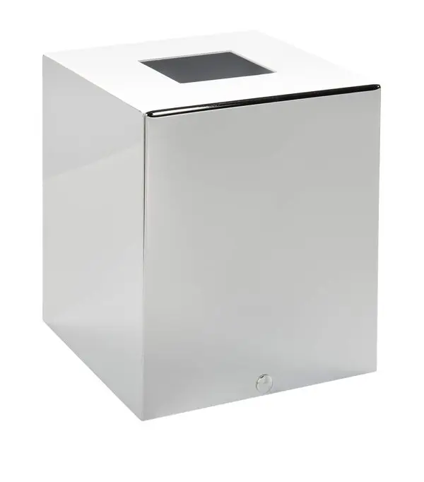 ZODIAC Square Chrome Tissue Box