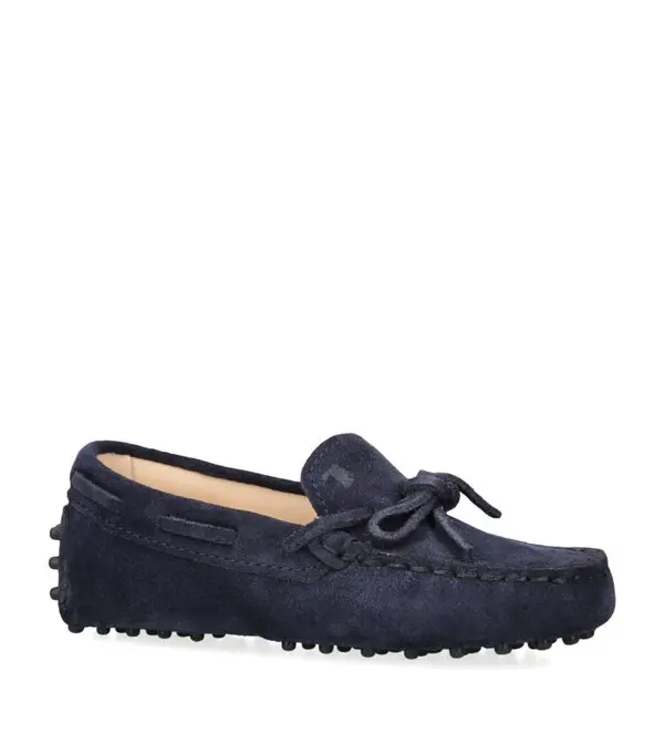 TOD'S Suede Gommino Driving Shoes - Navy