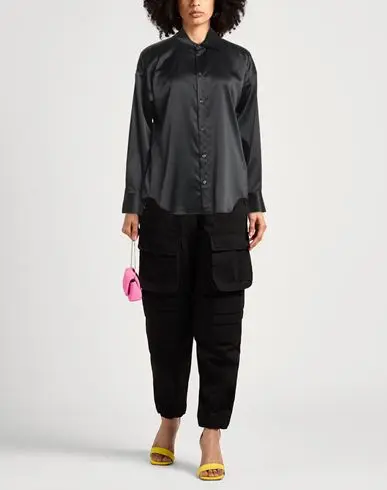 Dsquared2 Satin Shirt With Crystal Detail - Black
