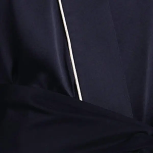 Olivia Von Halle Silk Mimi Robe - Navy