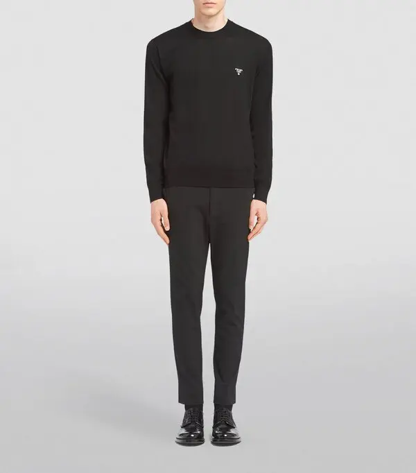 Prada Wool Sweater With Logo