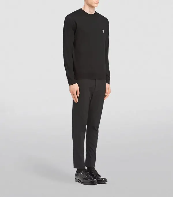 Prada Wool Sweater With Logo