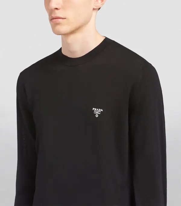 Prada Wool Sweater With Logo