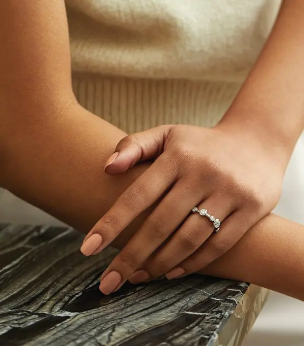 BOODLES Platinum And Diamond Full-hoop Ring