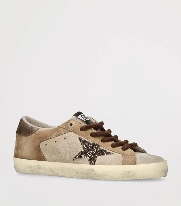GOLDEN GOOSE Suede Super-star Sneakers - Beige