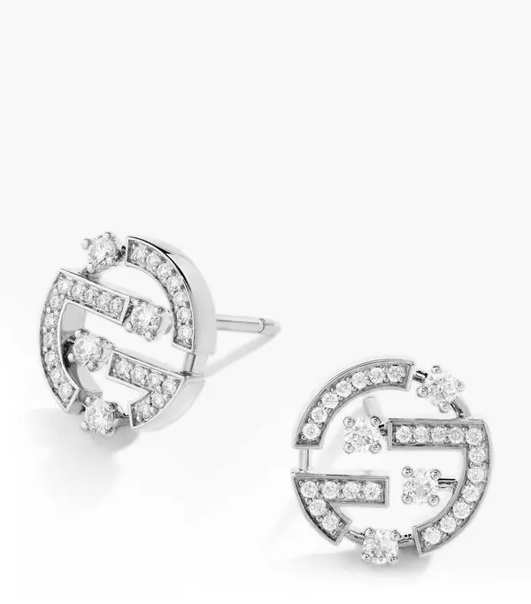 MARLI NEW YORK Gold And Diamond Avenues Stud Earrings - White
