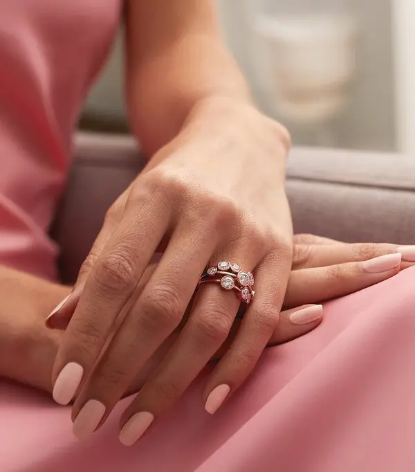 BOODLES Raindance Diamond Ring In 18k - Rose Gold