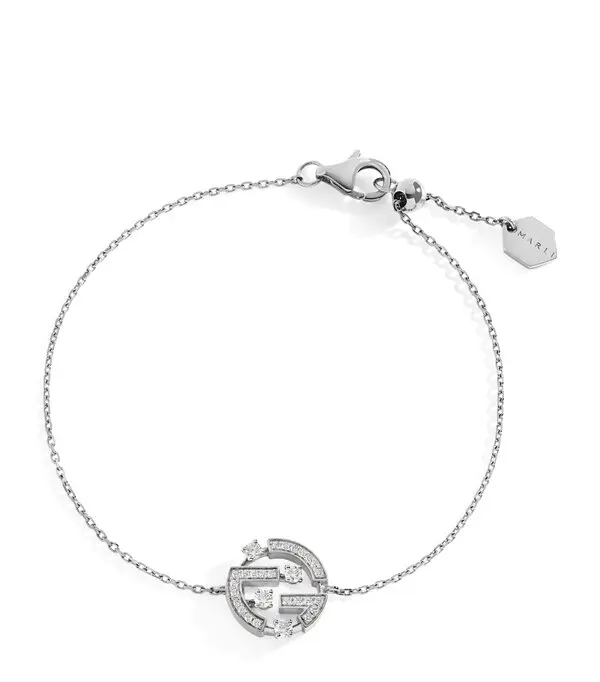 MARLI NEW YORK Avenues Diamond And Gold Bracelet - White