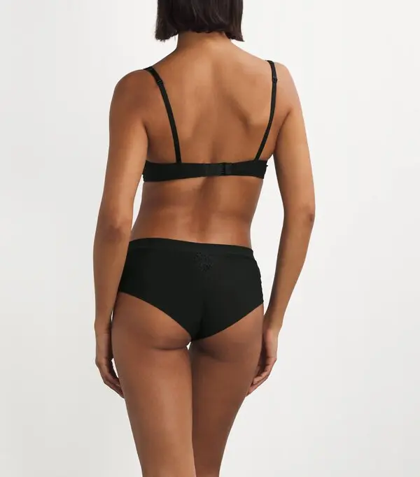 Simone Perele Embroidered Wish Shorty Briefs - Black