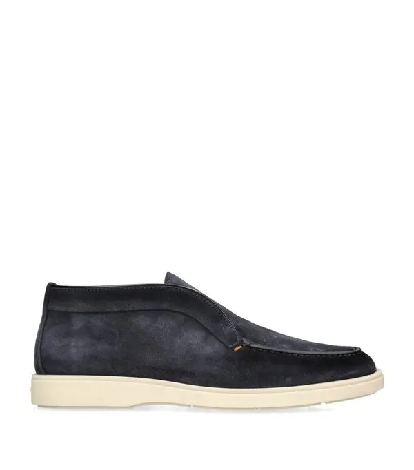 Santoni Suede Detroit High-top Loafers