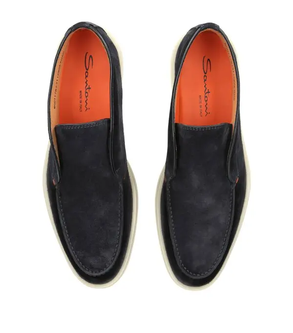 Santoni Suede Detroit High-top Loafers