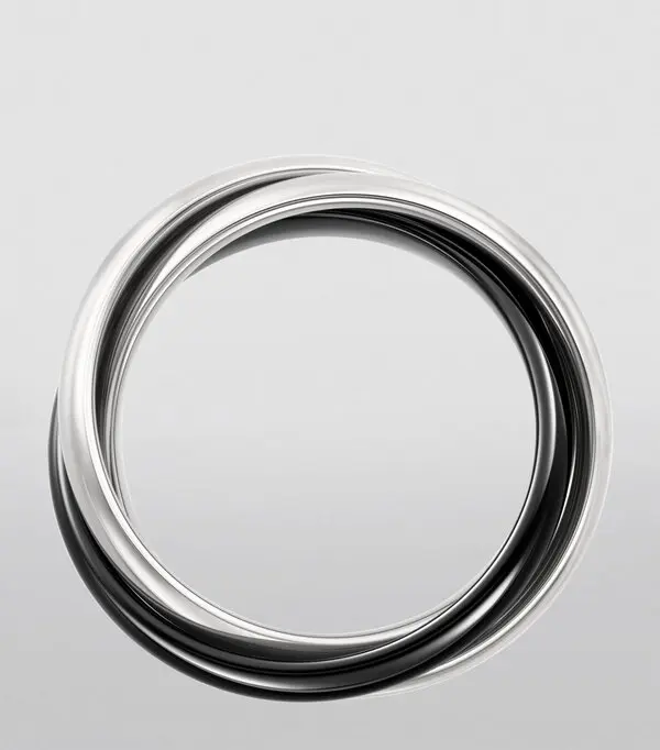 Cartier Gold And Ceramic Trinity Ring