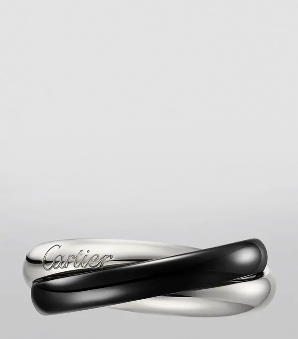 Cartier Gold And Ceramic Trinity Ring