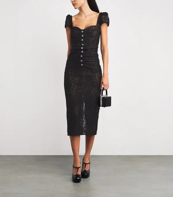 SELF-PORTRAIT Lace Midi Dress