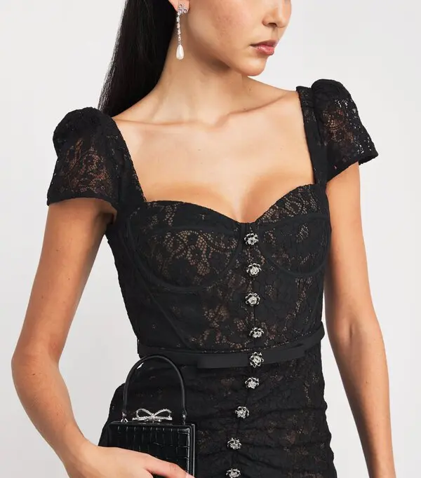 SELF-PORTRAIT Lace Midi Dress