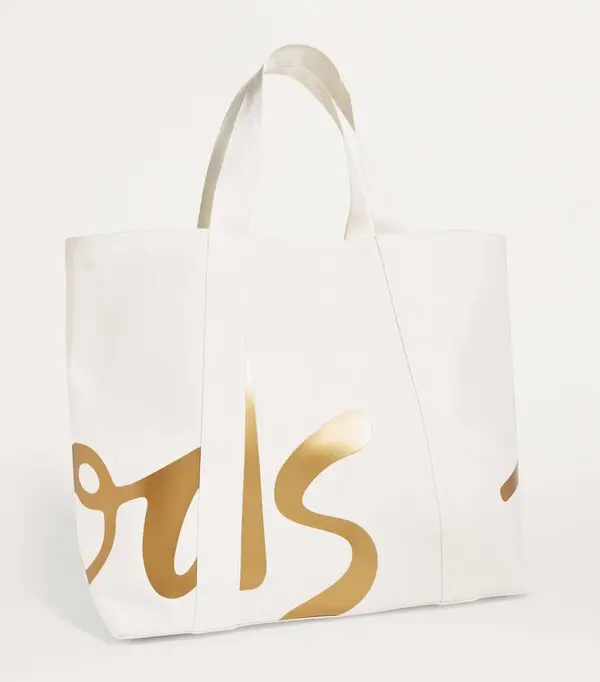 Harrods Cotton Logo Tote Bag - Ivory