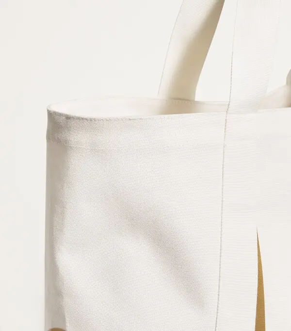 Harrods Cotton Logo Tote Bag - Ivory