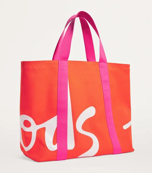 Harrods Cotton Logo Tote Bag - Orange