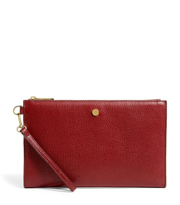 Harrods Medium Pebbled Leather Pouch