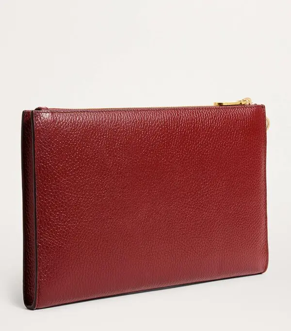Harrods Medium Pebbled Leather Pouch
