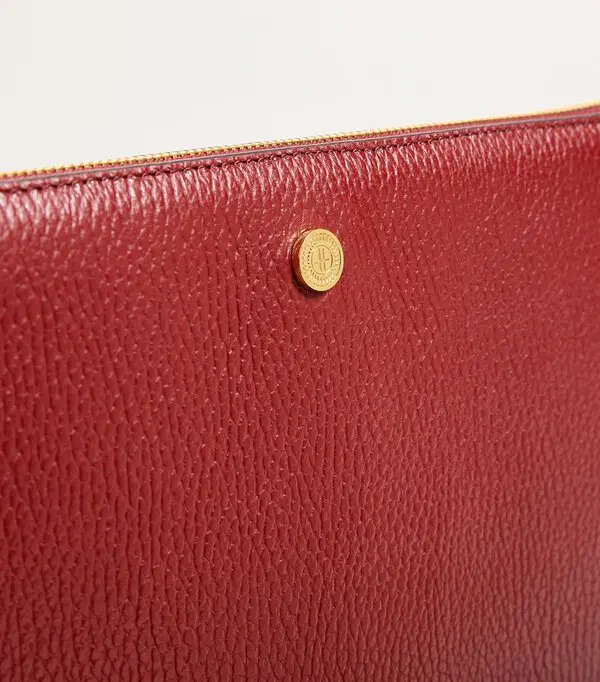 Harrods Medium Pebbled Leather Pouch