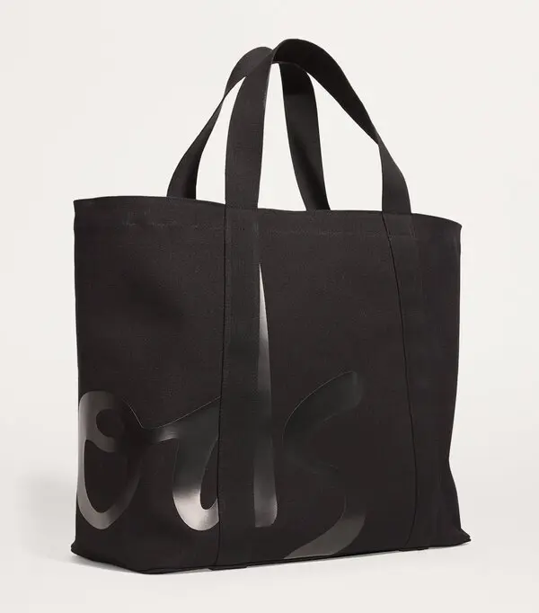 Harrods Cotton Logo Tote Bag - Black