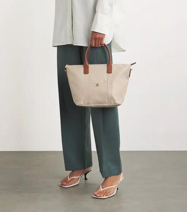 Harrods Grab Nylon Tote Bag - Neutral