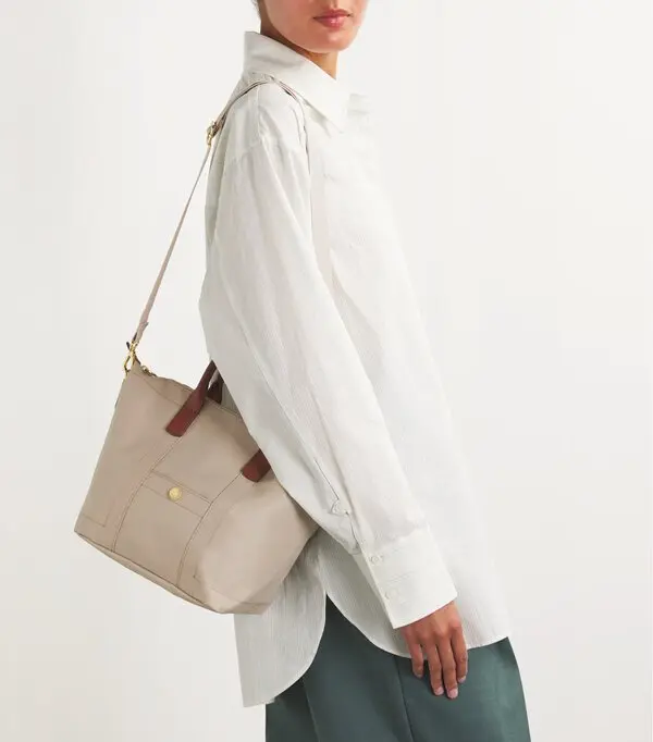 Harrods Grab Nylon Tote Bag - Neutral