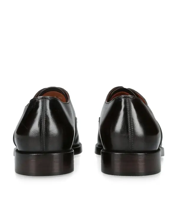 Zegna Torino Leather Cap Toe Oxford Shoes