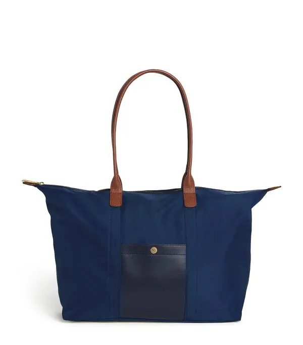 Harrods Nylon Tote Bag - Navy
