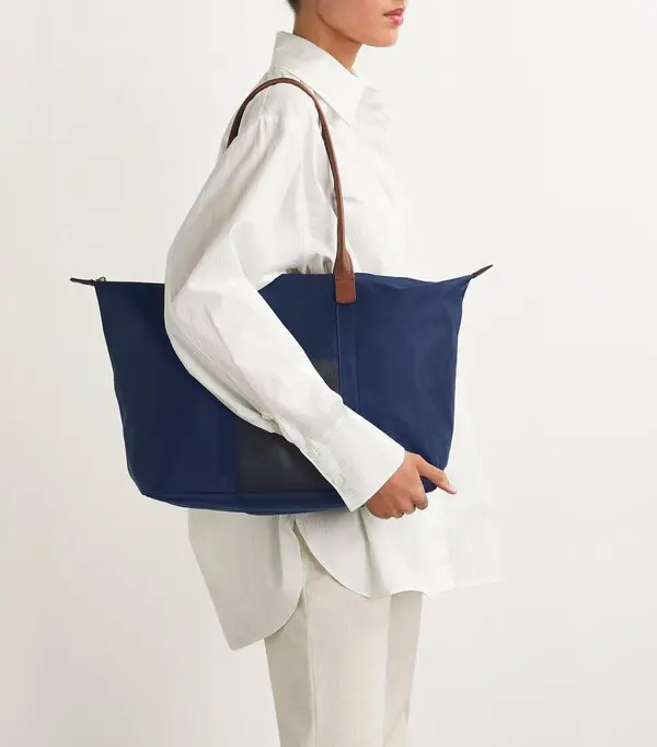 Harrods Nylon Tote Bag - Navy